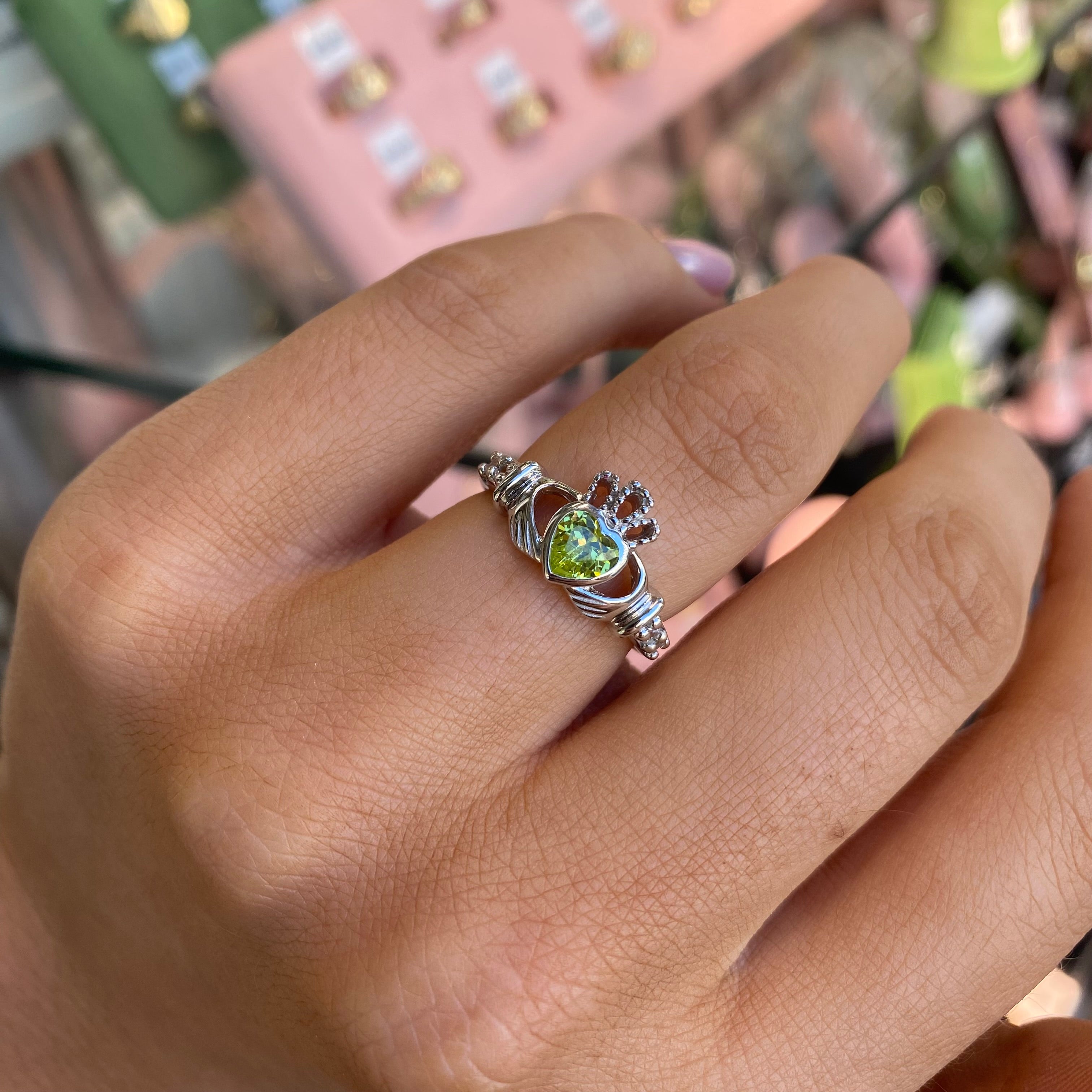 Shanore Birthstone Claddagh Ring | John Ross Jewellers