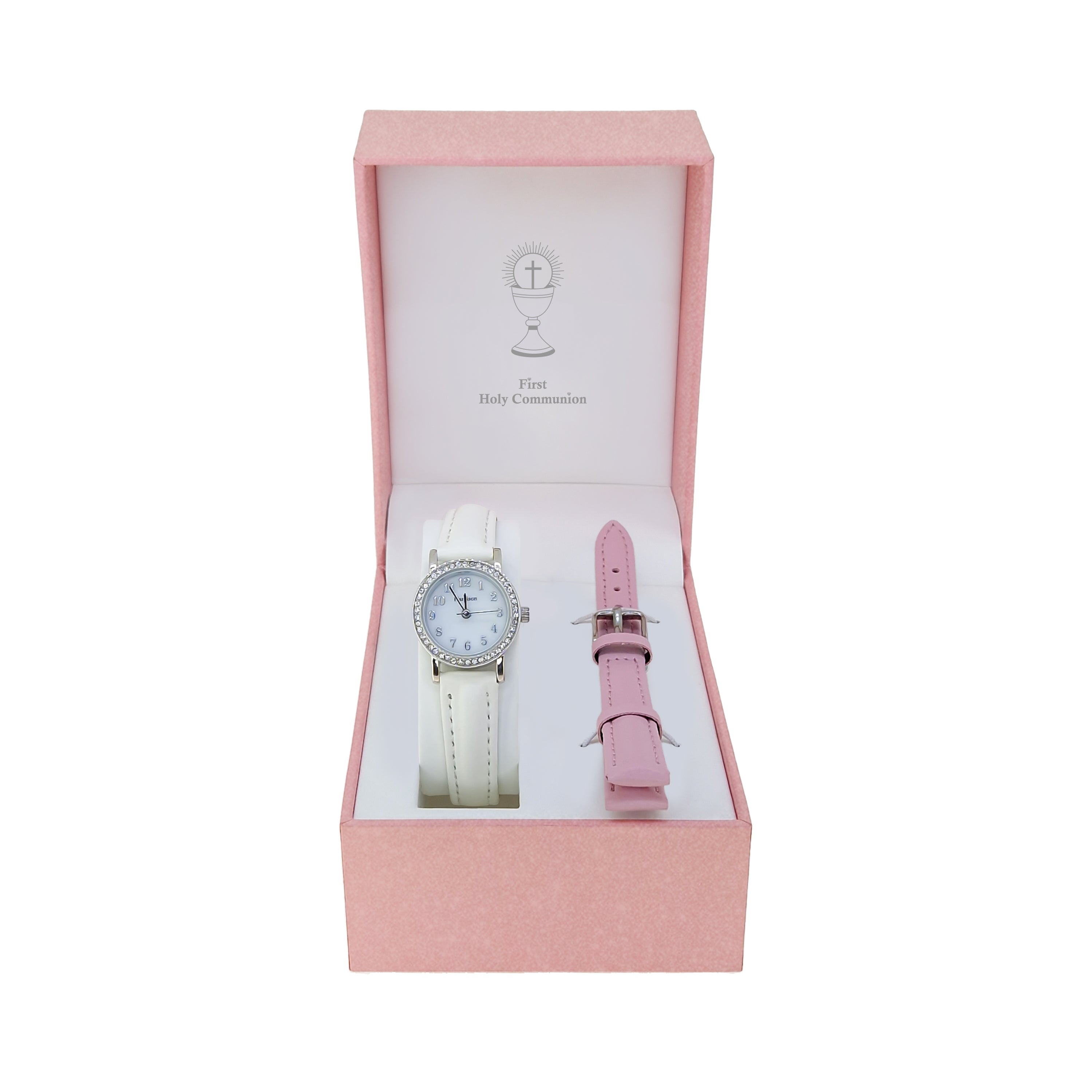 Holy Communion Watch with Sparkling Bezel and Strap Set | John Ross ...
